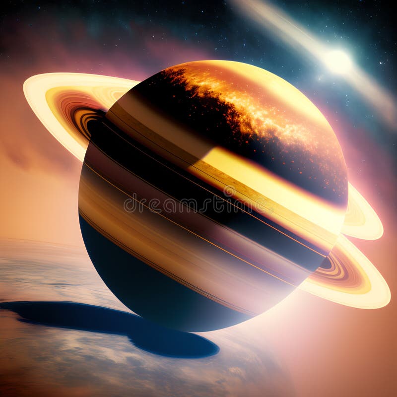 Landscape of Planet Mercury, Generative AI Illustration Stock ...