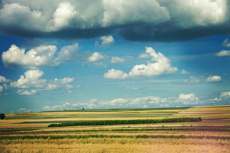 Flat Lands and Open Fields in Montana. Stock Photo - Image of barren ...