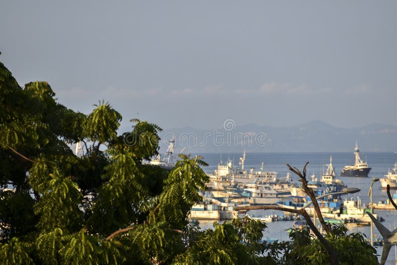Port in the City of Manta, Ecuador Stock Photo - Image of building ...