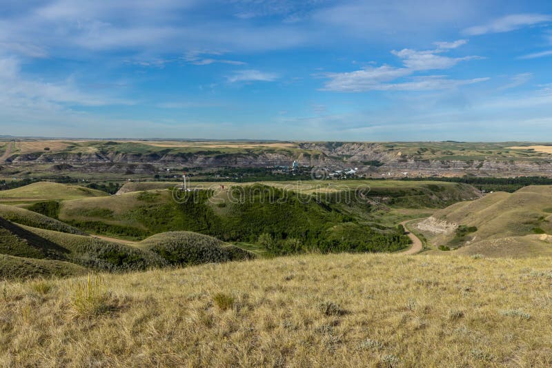 Landscape of the Prairie at Drumheller Alberta in Canada Stock Photo ...