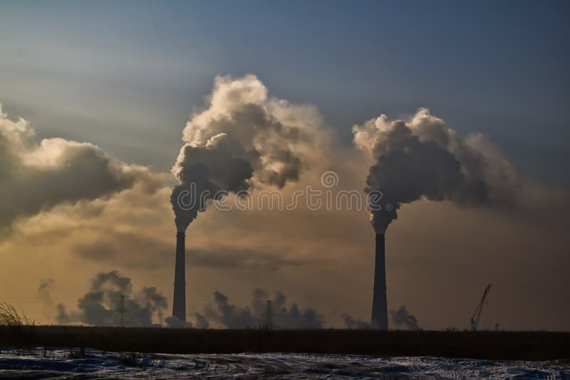 Landscape of Production in the Open Field Stock Image - Image of night ...