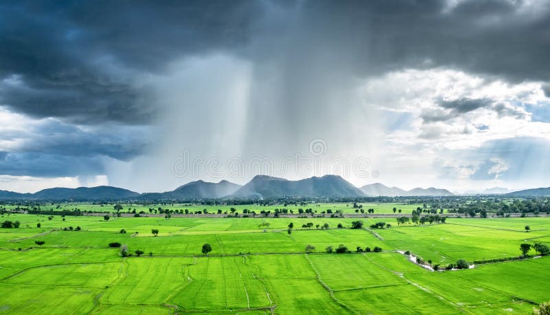 Landscape rain storm stock image. Image of kanchanaburi - 76909249