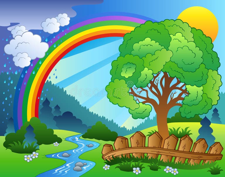 Landscape Rainbow Tree Stock Illustrations – 8,947 Landscape Rainbow ...
