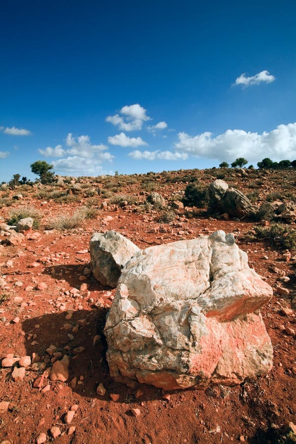 Landscape with Red Rocks on the Island Crete Stock Photo - Image of ...