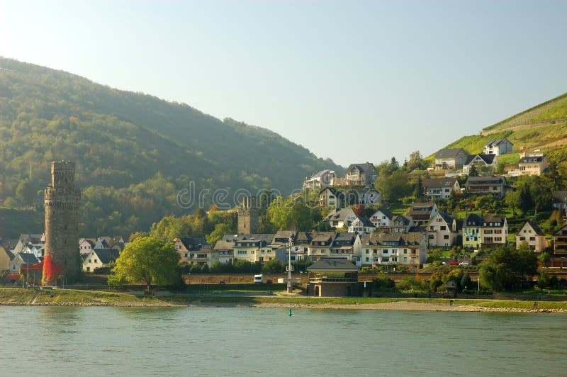 Landscape at Rhine River, Germany Stock Photo - Image of river, germany ...