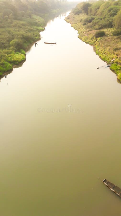 Landscape of the River, Boat in the River, Stock Image - Image of boat ...