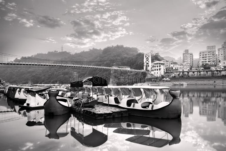 Landscape of River and Boats Stock Photo - Image of area, famous: 12380306