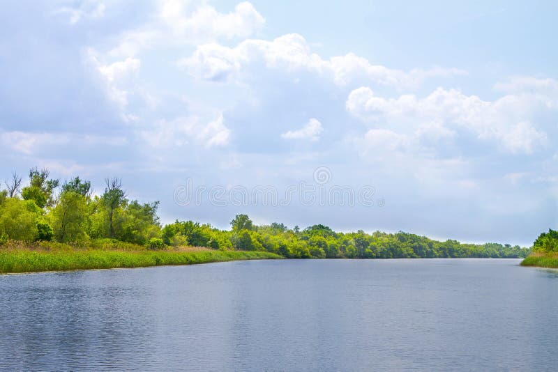 Landscape River Dnieper Marshes and Kherson Stock Image - Image of ...