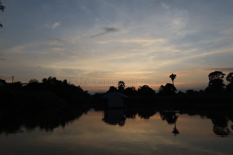 The Landscape of the River, the Reflection of the Sky on the Surface of ...