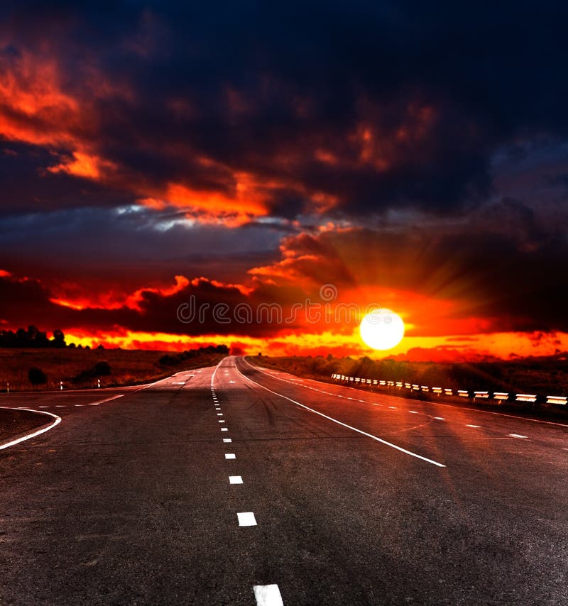 Sunrise Highway stock photo. Image of peaks, morning - 15280928