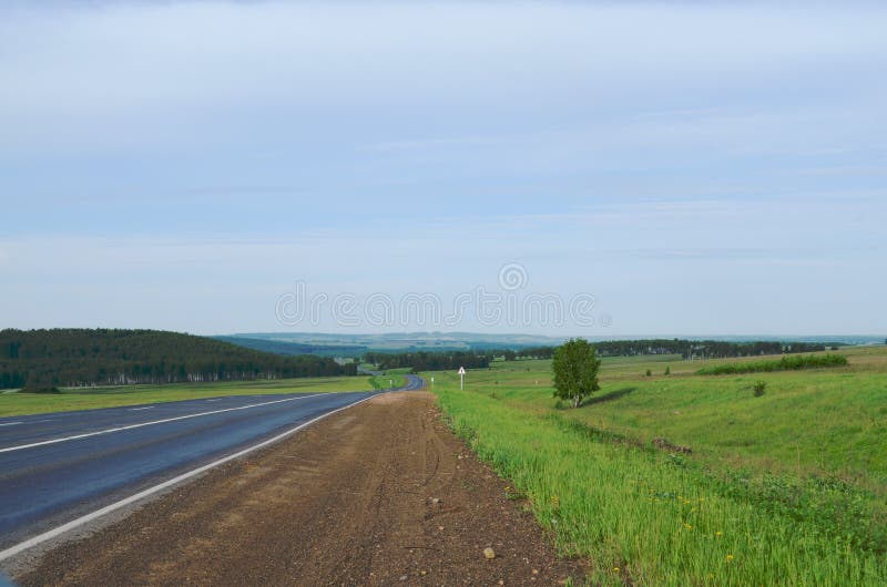 Landscape Road Receding into the Distance Stock Photo - Image of ...