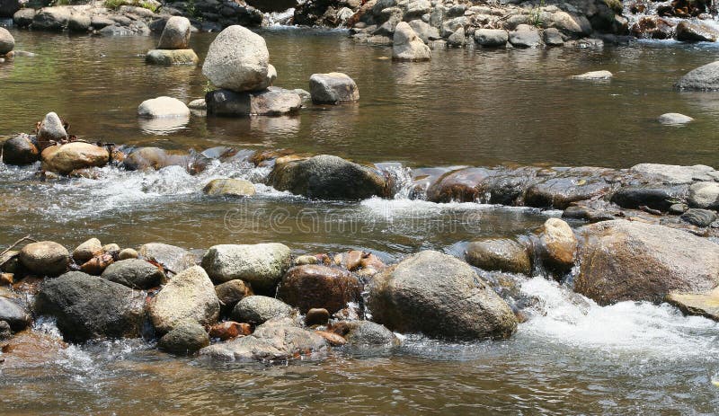 Landscape of Rock and Clear Stream Stock Image - Image of fall, rock ...