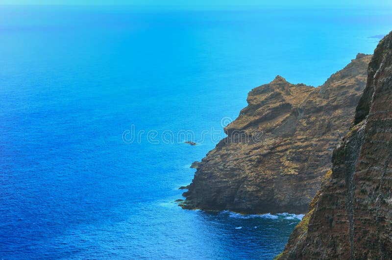 Landscape with Rocks, Sky and Sea. Stock Photo - Image of environment ...