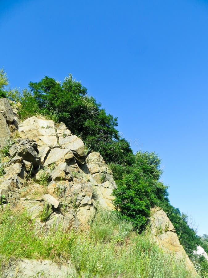 Landscape with Rocks and Trees Stock Photo - Image of park, beauty ...