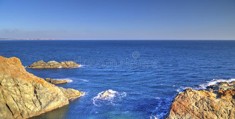 Landscape on rocky shore stock image. Image of ocean - 121844285