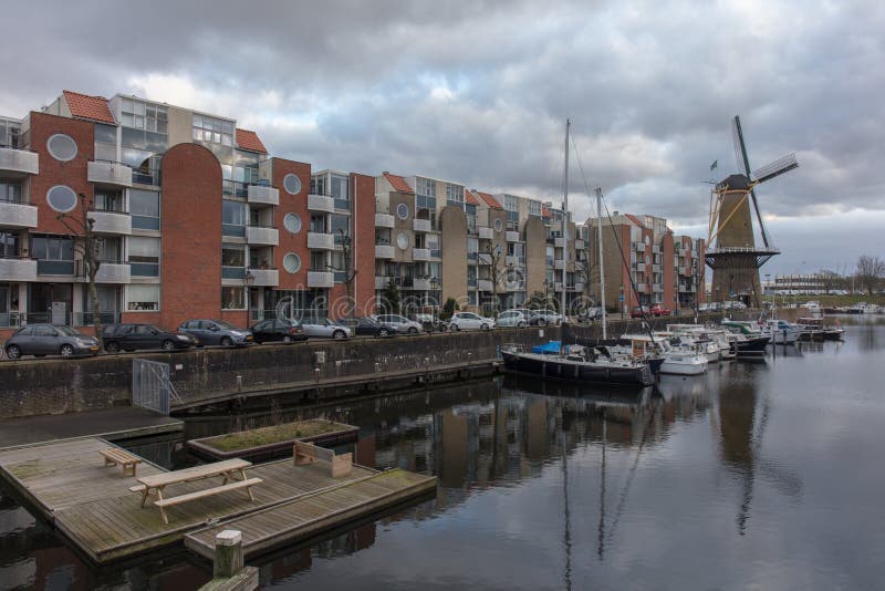 Landscape of Rotterdam editorial photo. Image of beach - 191228241