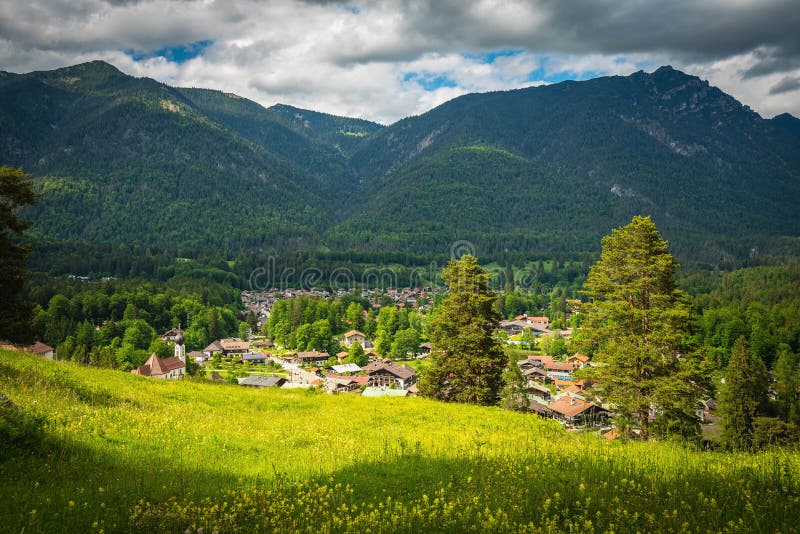 Landscape of a Rural Area with Buildings Surrounded by Lush Trees and ...