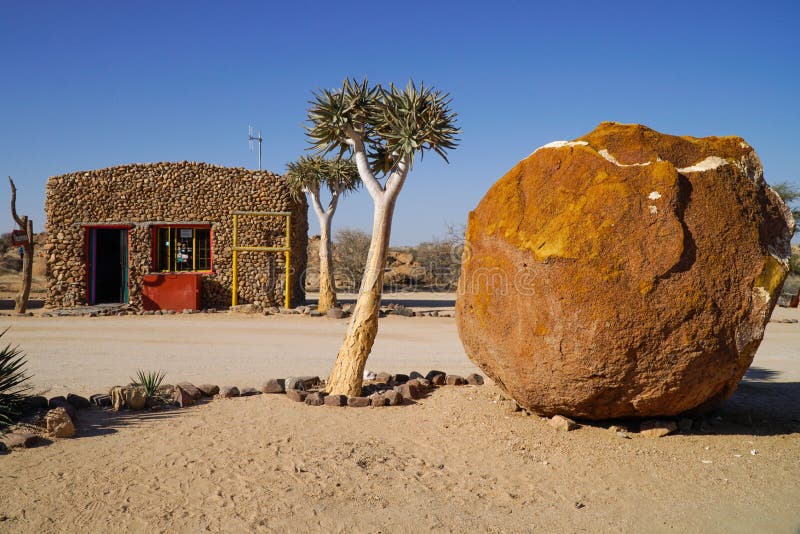 Landscape of a Rural Building in the Spitzkoppe Granite Peaks in ...