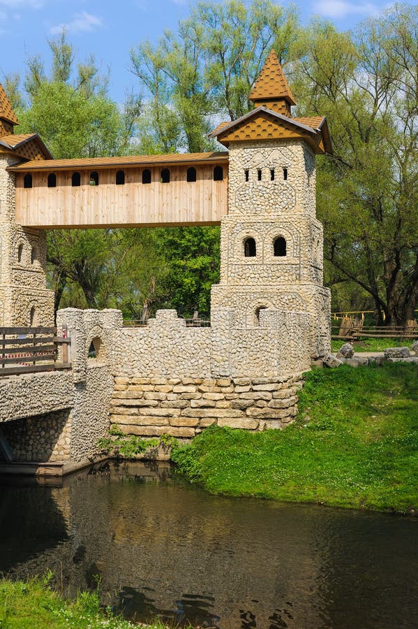 Landscape Rural View with Ancient Stones Castle Tower Stock Photo ...