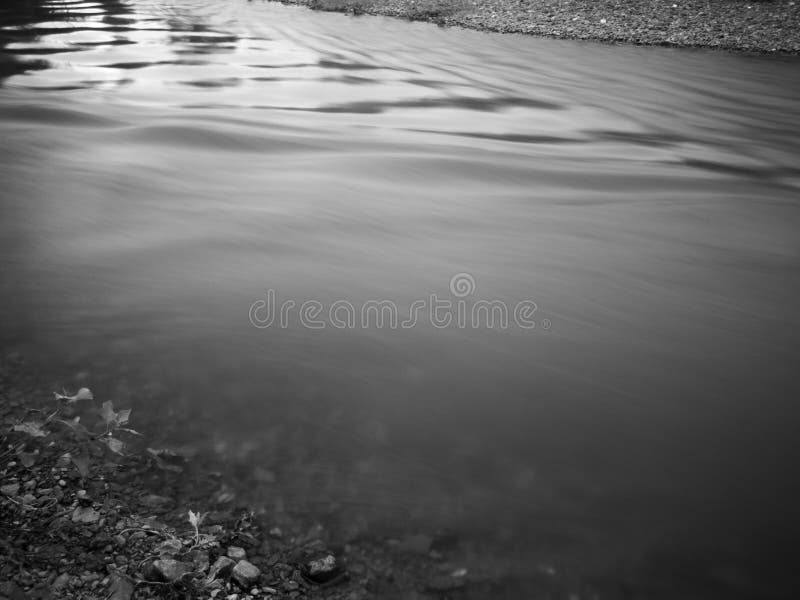 Landscape with Rushing Fast Water Stream with Abstract Pattern on ...