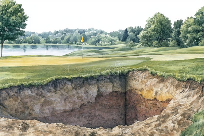 The Landscape S Cross-section Showed an Underground Water Source Stock ...