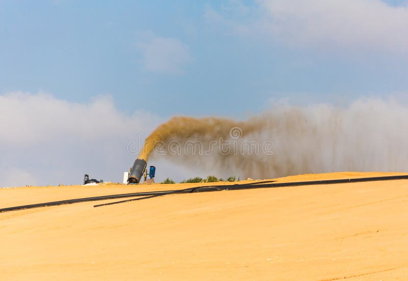 Landscape of sandy desert stock image. Image of heat - 56067769