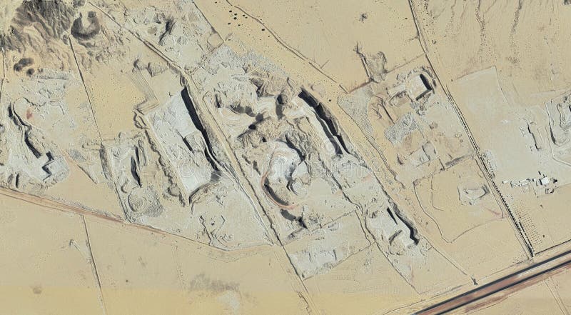 The Landscape of the Sandy Desert in Qatar from a Bird S Eye View Stock ...