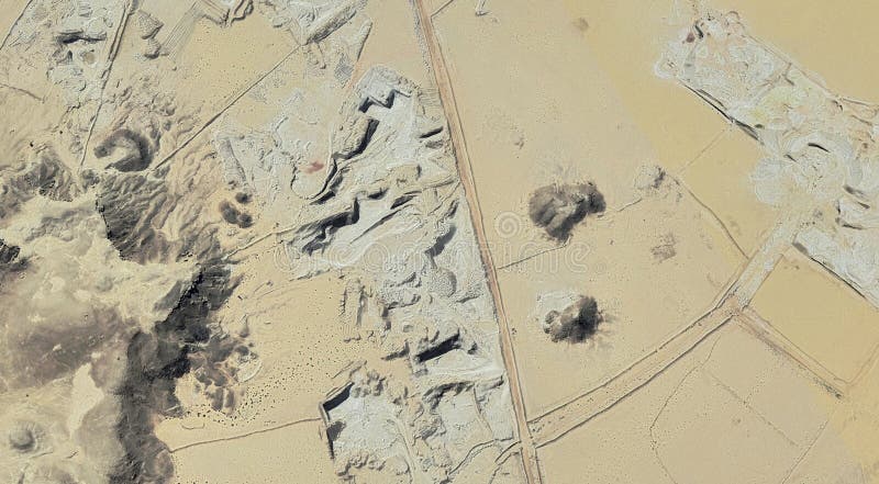 The Landscape of the Sandy Desert in Qatar from a Bird S Eye View Stock ...