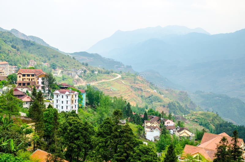 Landscape of sapa village stock photo. Image of hillside - 30794876