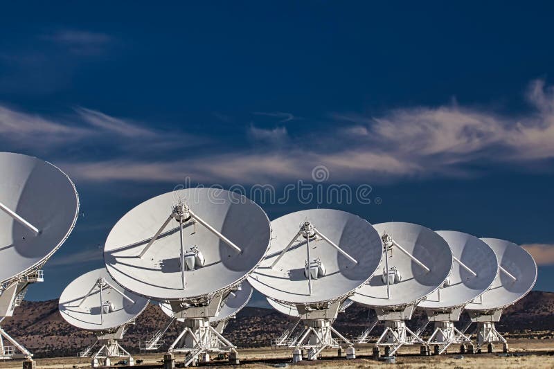 Landscape of Satellite Receivers in a Valley in New Mexico, the US ...