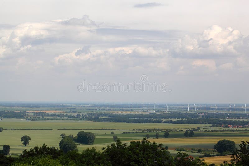 Landscape in Saxony Anhalt stock photo. Image of aerial - 72913476