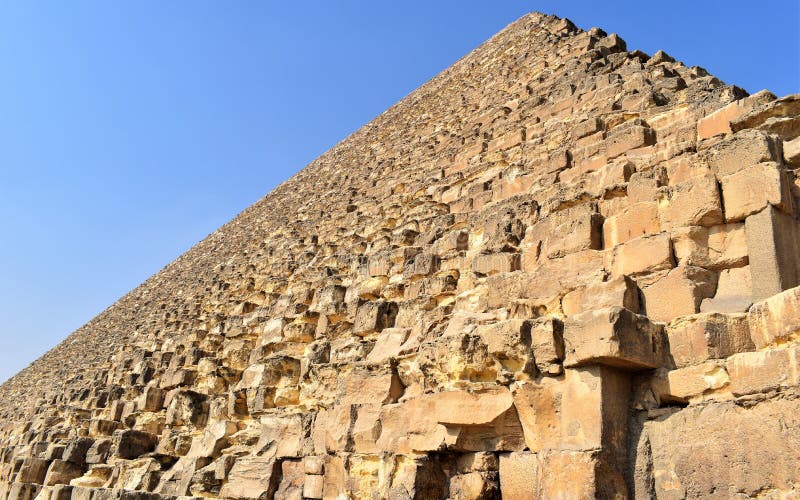 Scene from the Great Pyramids of Giza in Egypt Stock Photo - Image of ...
