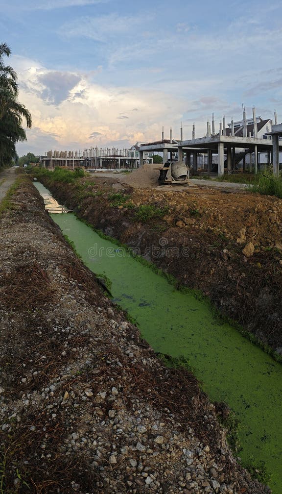 The Temporary Drainage System for the Construction Site Along the Rural ...