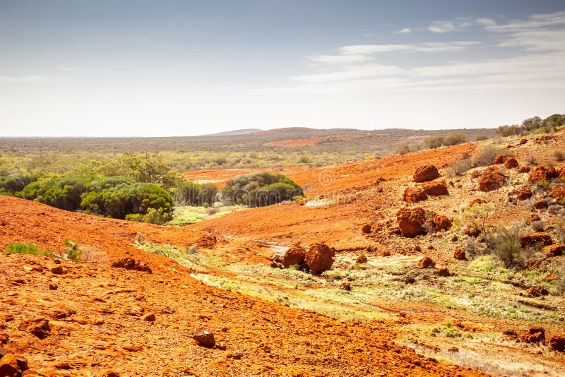 Landscape Scenery of the Australia Outback Stock Photo - Image of ...