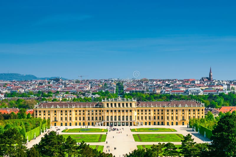 Vienna Landscape With Danube River Stock Photo - Image of tourism ...