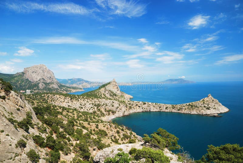 Landscape and Sea of Crimea Stock Image - Image of shore, outdoors ...