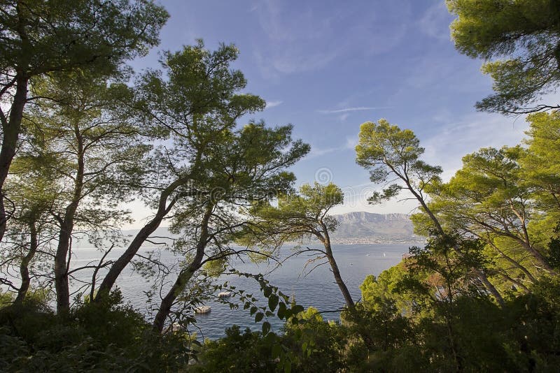 Landscape with Sea and Forest Stock Image - Image of outdoor, south ...