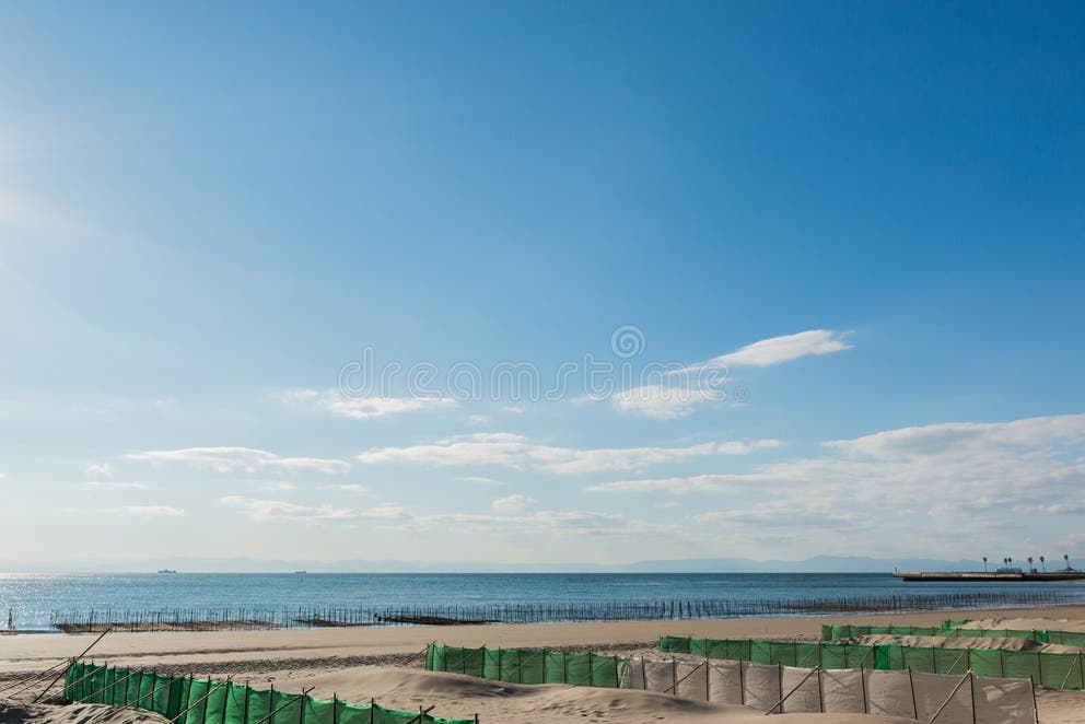 Landscape of Sea with Sand. Stock Image - Image of recreation, dune ...