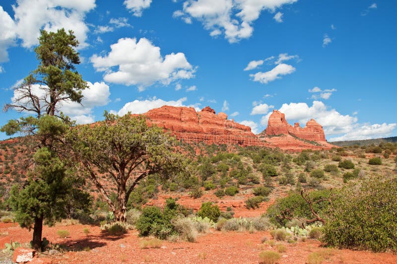 Red Stone Landscape of Sedona, in Arizona Stock Photo - Image of ...