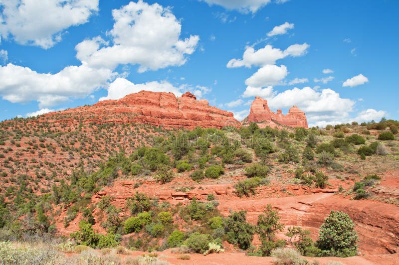 Red Stone Landscape of Sedona, in Arizona Stock Photo - Image of ...