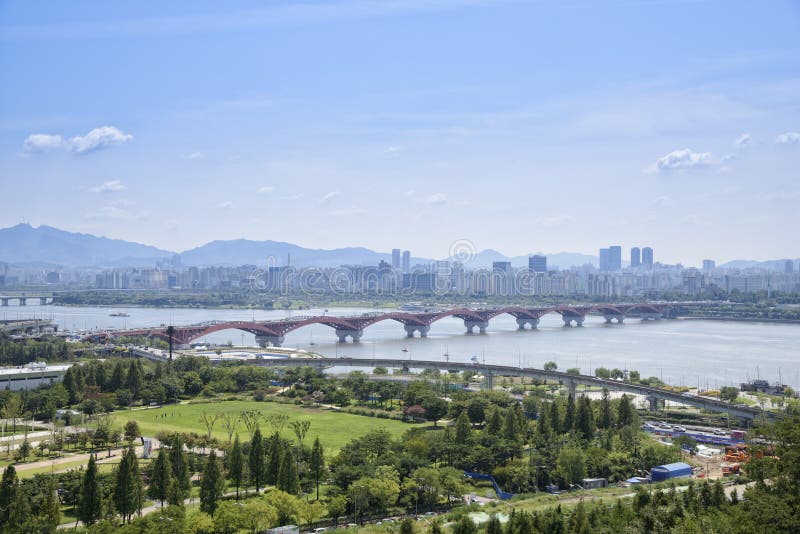 Landscape of seoul city editorial photo. Image of city - 45947331