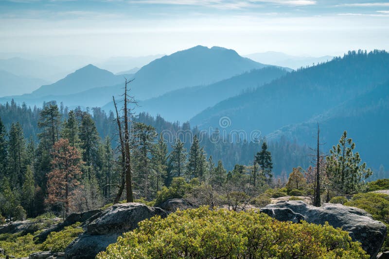 Landscape of Sequoia National Park Stock Image - Image of range, remote ...