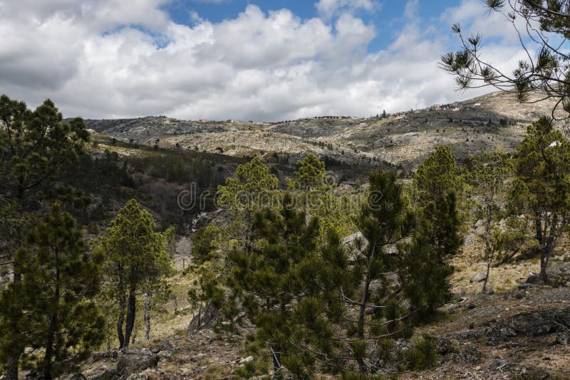 Landscape of the Serra Da Estrela Mountain Range, in Portugal. Stock ...
