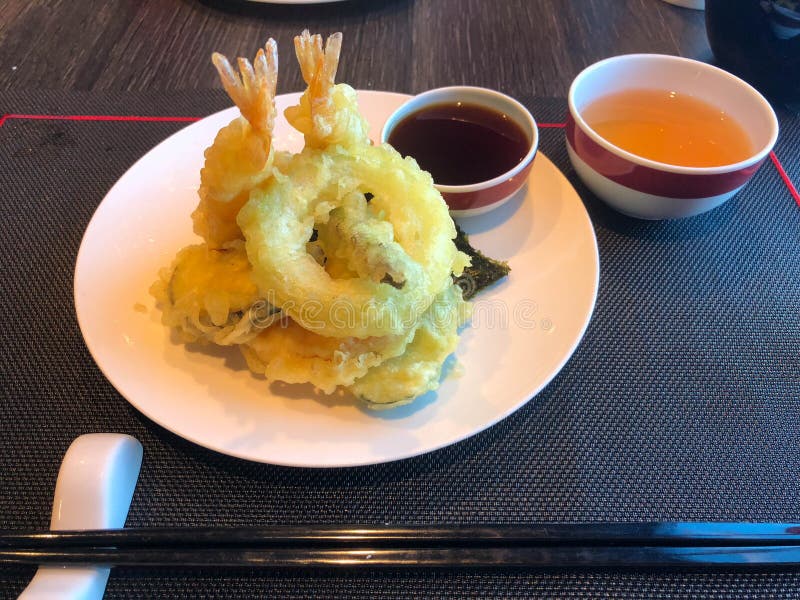 Shrimp Tempura on plate stock photo. Image of food, fresh - 17901574