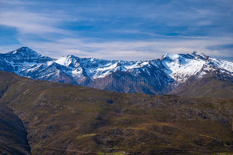 Landscape of the Sierra Nevada Mountain Range, Spain Stock Photo ...