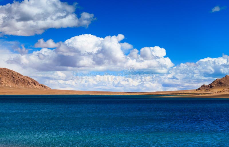 Landscape of Siling Co stock photo. Image of water, color - 31185996