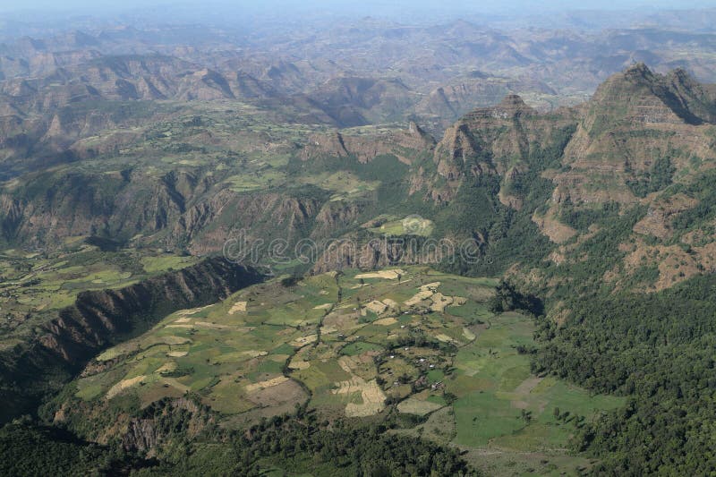 Landscape of the Simien Mountains in Ethiopia Stock Photo - Image of ...