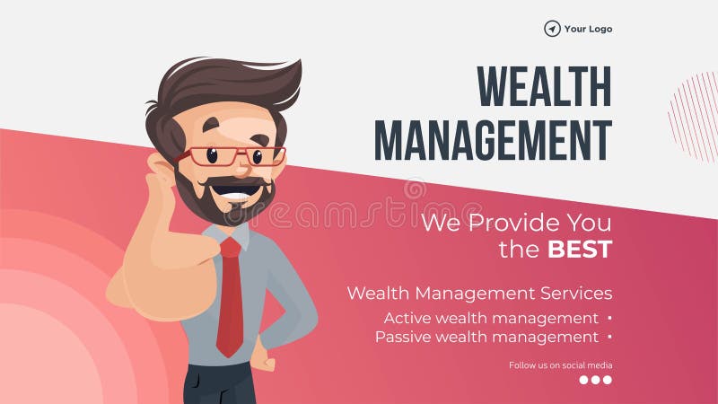 Wealth Management Landscape Banner Design Stock Vector - Illustration ...