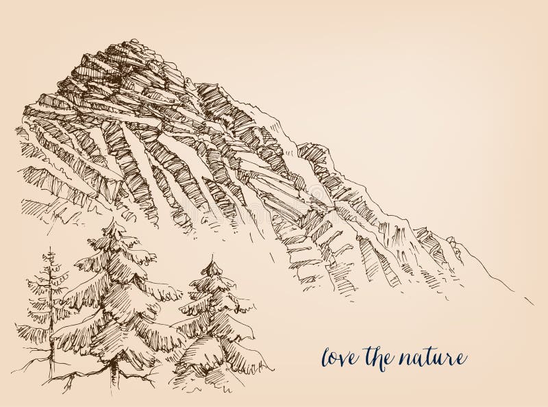 Alpine landscape stock vector. Illustration of altitude - 91281386