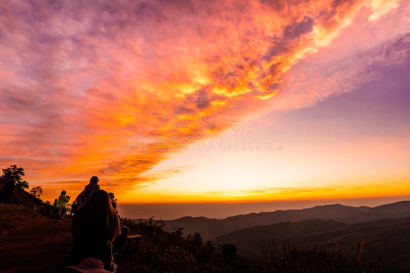 Landscape of the Sky during Twilight Sunrise Stock Photo - Image of ...